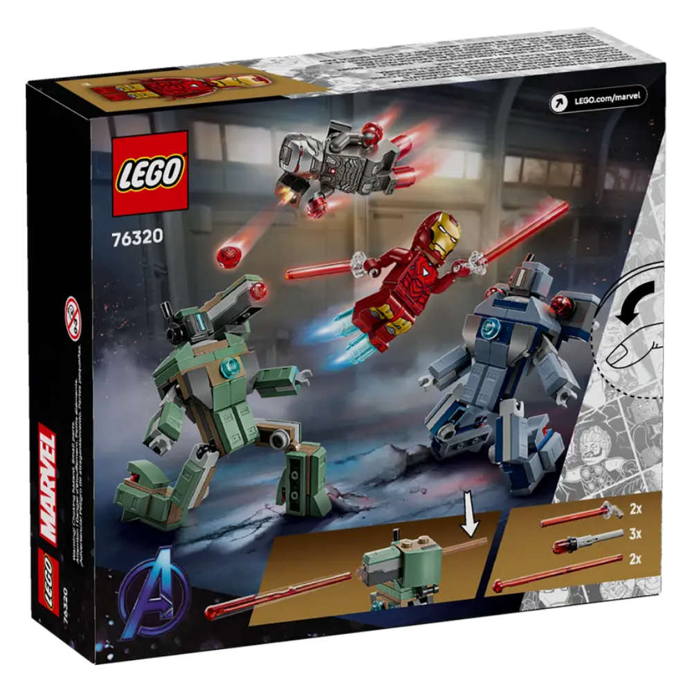Lego | Iron Man y Máquina de Guerra vs. Drones de Hammer - Felix Online