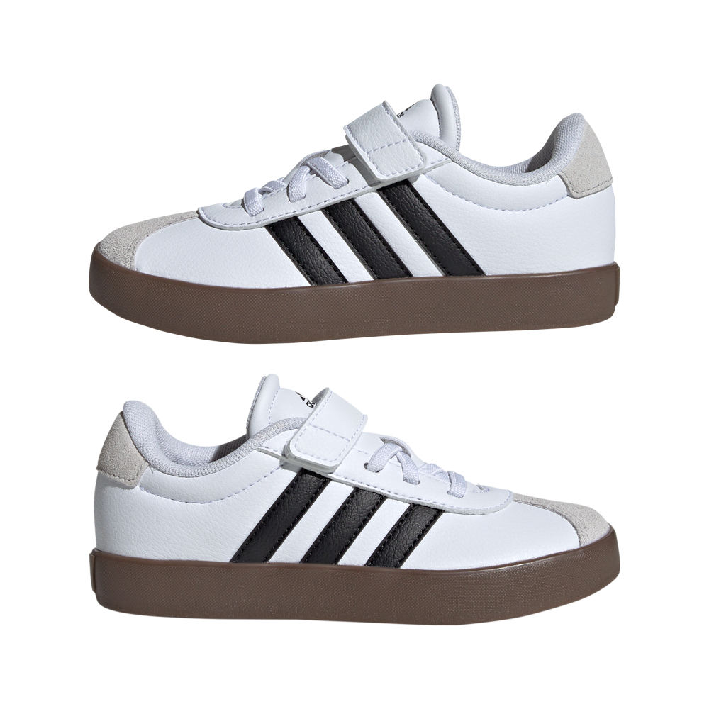 Adidas | Tenis elegantes con detalles y toques de gamuza White Black ...